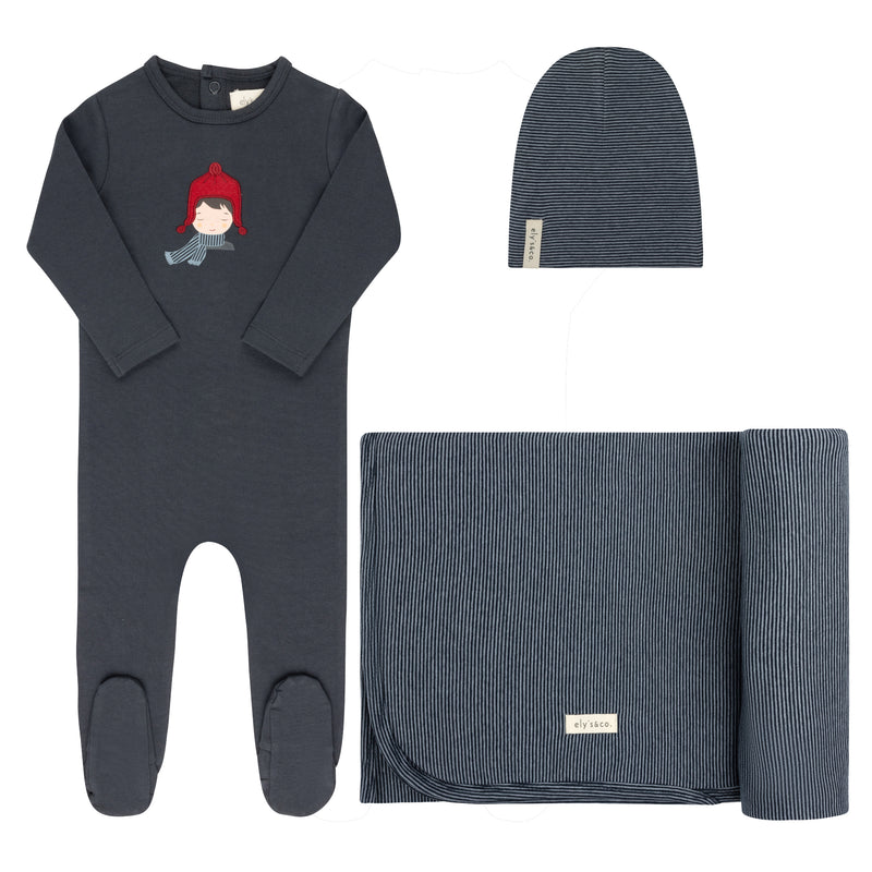 Baby Boy Layette Set | Autumn Kids Collection | Navy | Ely's & Co | Aw